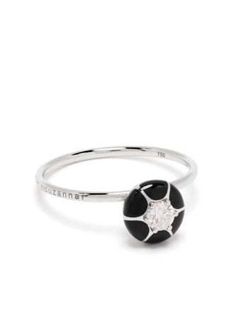 Selim Mouzannar 18kt Sea Flowers Weißgoldring mit Diamanten - Silber