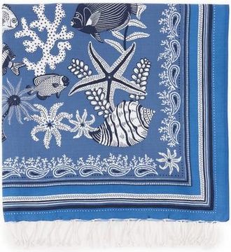 Inou&iuml; Editions Fouta Neptune imprim&eacute;e en coton
