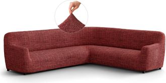 Paulato by GA.I.CO. PAULATO - Sofabezug Ecksofa-Husse aus der Kollektion Vittoria Mikrofaser, kratzfestes und maschinenwaschbares Gewebe, Made in Italy, Vittoria Bordeaux