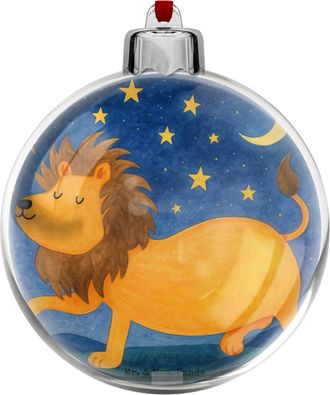 Mr. & Mrs. Panda weihnachtsanh&auml;nger Sternzeichen L&ouml;we Design - Geschenk, baumkugeln, christbaumkugel, Weihnachtskugel, Geburtstag August, K&ouml;nig Der Tiere, weihnachtsba