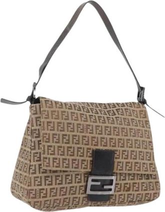Fendi Pre-owned Zucchino Canvas Schultertasche - - Pre-owned - Damen - Braun - ONE SIZE