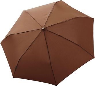 Bugatti Taschenschirm Take it duo Uni - Stabiler, leichter Regenschirm - Auf-Zu-Automatik - Für besten Schutz - Uni Coconut