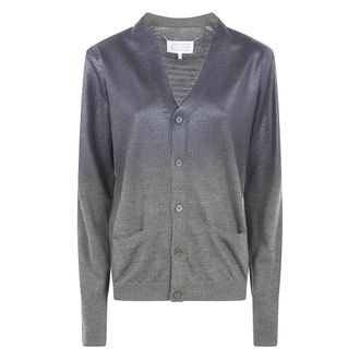 Maison Margiela V-Ausschnitt Strickjacke - - Knitwear - Damen - Mehrfarbig - M