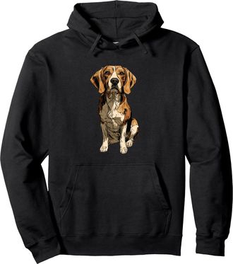 Whyitsme Design Amerikanische Foxhound-Hunde-Illustration Pullover Hoodie