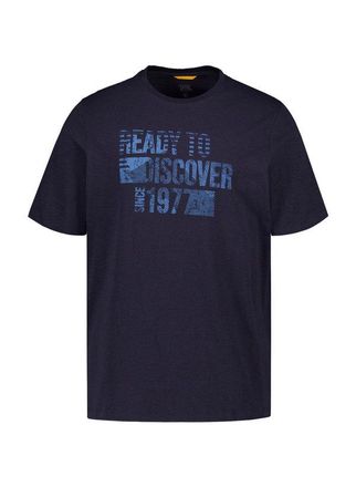 Camel Active Herren T-Shirt blau Baumwolle