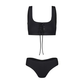 Federica Tosi Elegantes Schwarzes Kleid Kost&uuml;m - - Swimwear - Damen - Schwarzk - L