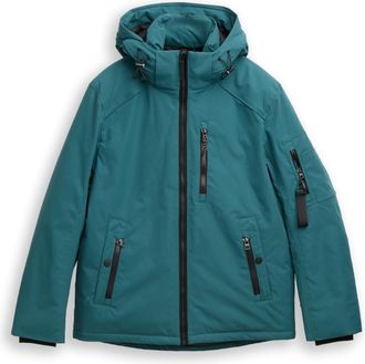 Tom Tailor Herren Winterjacke mit Abnehmbarer Kapuze