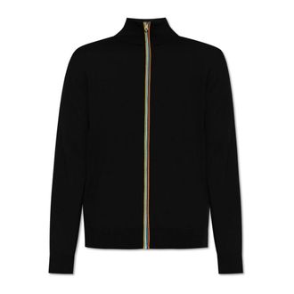 Paul Smith Signature Stripe Zip Cardigan - - Knitwear - Herren - Schwarzk - 2XL