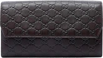 Gucci Pre-owned Pochette en Cuir Emboss&eacute; - Femme - Pre-owned - Brun - Taille: ONE Size