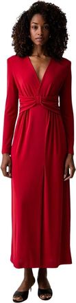 Twinset Robe longue drap&eacute;e - Femme - Robes - Rouge - Taille: 42 FR