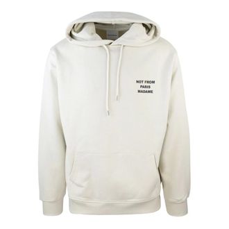 Dr&ocirc;le de Monsieur Homme, Sweatshirts et sweats &agrave; capuche, Beige, Taille: S Le Sweat &agrave; capuche Slogan
