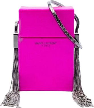 Saint Laurent Sac bandouli&egrave;re en soie Pre-owned - Femme - Pre-owned - Rose - Taille: ONE Size