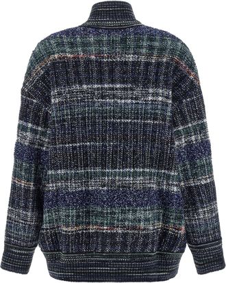 Missoni Check Wool Cardigan - Navy