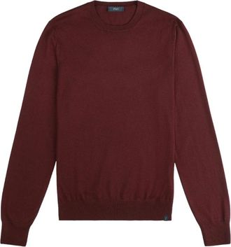 Fay Rundhalsstrickware - - Knitwear - Herren - Rot - L