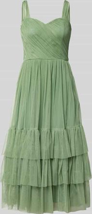 Lace & Beads Knielanges Cocktailkleid im Stufen-Look