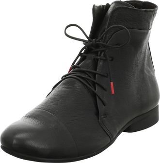 Think Damen Guad chromfrei gegerbte Leder gefütterte Stiefelette, 0000 SCHWARZ, 41.5 EU