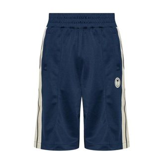 Palm Angels Straight-Cut Shorts - - Sport - Herren - Blau - M