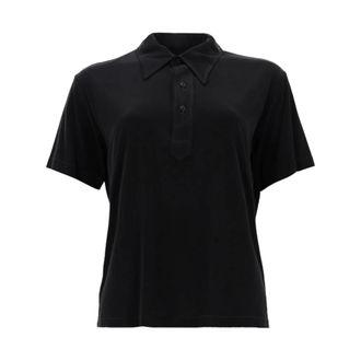 Maison Margiela Polo Manches Courtes Boutonn&eacute;e - Femme - Tops - Noir - Taille: 40 FR