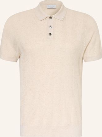 Profuomo Profuomo Strick-Poloshirt beige