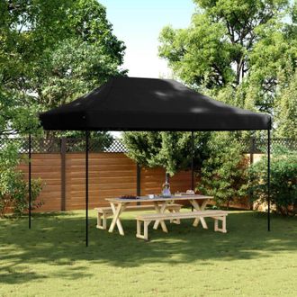 vidaXL Tente de r&eacute;ception pliable escamotable noir 410x279x315 cm - Vidaxl