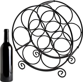 Generic Weinregal F&uuml;r Die Arbeitsplatte,Runde Lagerung F&uuml;r 7 Weinflaschen | Aufbewahrungsbeh&auml;lter Rotwein - Im Haus Wohnzimmer K&uuml;che Bar Schrank Lagerschrank 