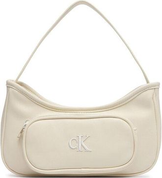Calvin Klein Jeans Handtasche Ck Shoulder Bag IU0IU00757 Creme
