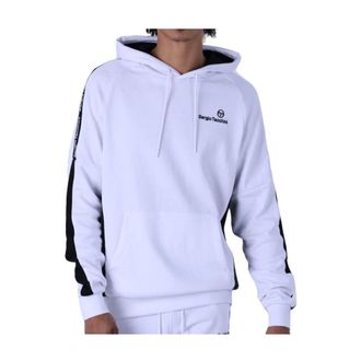 Sergio Tacchini Homme, Sweatshirts et sweats à capuche, Blanc, Taille: XL Sweat à Capuche Bande Logo - Blanc