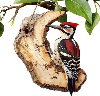 Generico Rotkehlchen-Anh&auml;nger - Vogelschmuck aus Acryl f&uuml;r Baum und Garten | 2D-Dekoration zum Aufh&auml;ngen f&uuml;r Hof,, Haus | Fr&uuml;hlingsdeko f&uuml;r den Au&szlig;enbereich