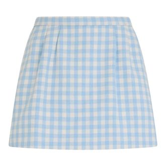 Red Valentino Gingham-karierter Mini-Skort - - Skirts - Damen - Blau - S
