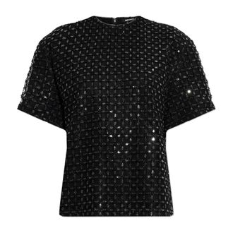 Rotate Rotate Birger Christensen, Femme, Blouses et Chemises, Noir, Taille: 40 FR Sequin Top