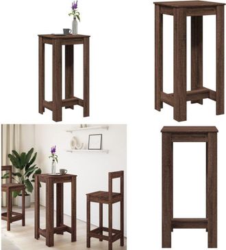 vidaXL Bartisch Braun Eichen-Optik 51x50x103,5 cm Holzwerkstoff - Vidaxl
