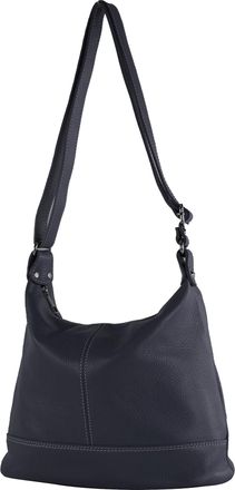 modamoda.de T251 - ital. Umh&auml;ngetasche Gr&ouml;&szlig;e M aus Leder, Farbe:Dunkelblau