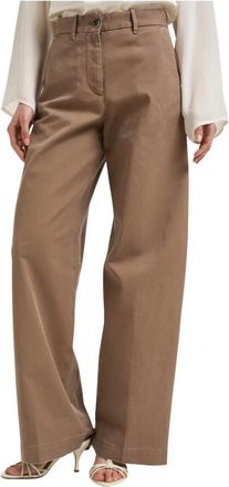 Nine In The Morning Femme, Pantalons, Brun, Taille: W28 Wide Pantalons