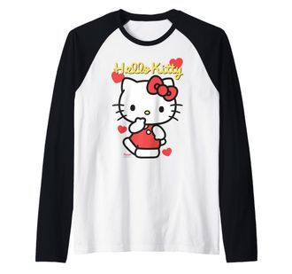 Hello Kitty Cheeky Sweet Love Pose Classic zum Valentinstag Raglan