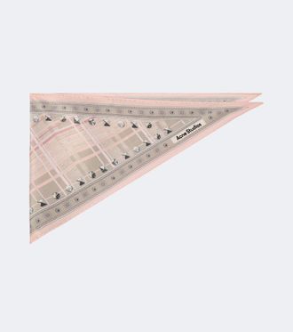 Acne Studios Foulard en satin de soie &agrave; imprim&eacute;