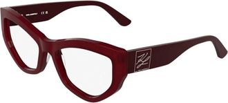 Karl Lagerfeld Femme, Accessoires, Rouge, Taille: 55 MM Kl6211 600 Lunettes
