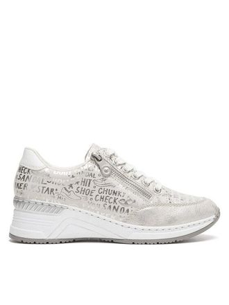 Rieker Halbschuhe N4316-90 Silberfarben
