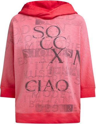 soccx Kapuzensweatshirt mit Fledermaus&auml;rmeln