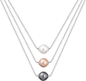 Elli Collier Femme perles synthétiques Set avec (925/1000) Argent