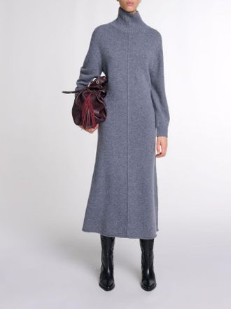 Maje Langes Strickkleid - Grau - Gr&ouml;&szlig;e 34 - Maje