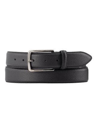 Alberto Herren G&uuml;rtel schwarz Leder gepr&auml;gt