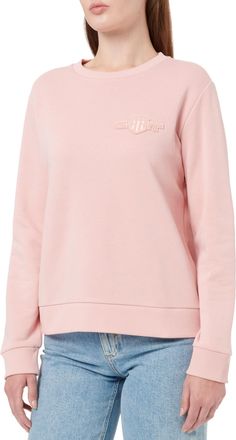 GANT Damen REG Tonal Shield C-Neck Sweat Sweatshirt, Summer Rose, L