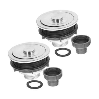 Cabilock 2 Stück Edelstahlsieb Abflusskorb für Küchenspüle Abnehmbarer Edelstahl filterkorb Robustes Spülbecken Abflussgitter Einfach zu Reinigen Vielseitig Ei