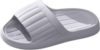 Generic Pantoufles dint&eacute;rieur et dext&eacute;rieur de couleur unie &agrave; semelle &eacute;paisse confortables et d&eacute;contract&eacute;es pour femme, gris, 40 EU