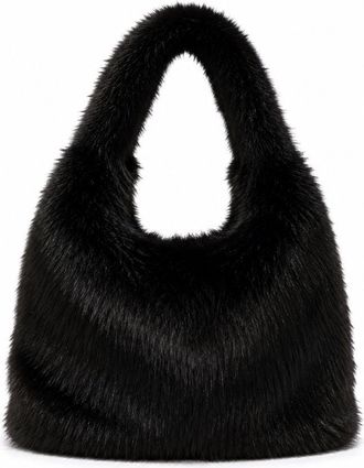 Yves Salomon Mink Fur Shoulder Bag - Black