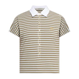 Golden Goose Gestreiftes Polo-Shirt - - Tops - Damen - Braun - XS