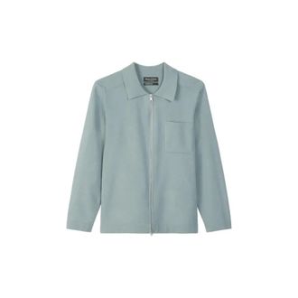 Marc O'Polo Overshirt-Strickjacke regular - - Knitwear - Herren - Blau - M