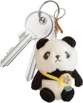 Generico Charm en peluche Panda - Charm pour sac &agrave; main en peluche douce 11 cm | Mignon comme d&eacute;coration pour sac &agrave; dos, cl&eacute;s de voiture, t&eacute;l&eacute;phone portable, s