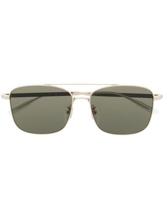 Montblanc Sonnenbrille mit eckigem Gestell - Gold