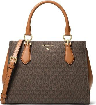 Michael Kors Femme, Sacs, Brun, Taille: ONE Size Raffinement Marron Acorn Sac à main Marilyn